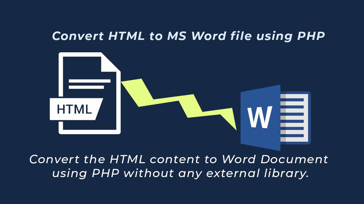 Convert HTML To MS Word Document Using PHP